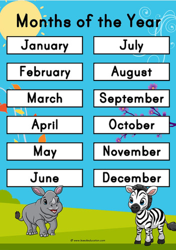 Calendar Companion Charts | Lesedi Education