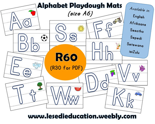 Alphabet Playdough Cards | Lesedi Education