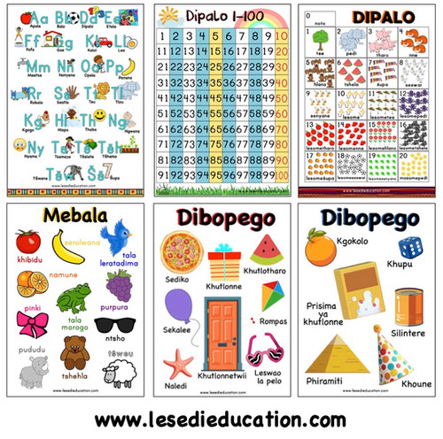 Sepedi Classroom Charts | Lesedi Education