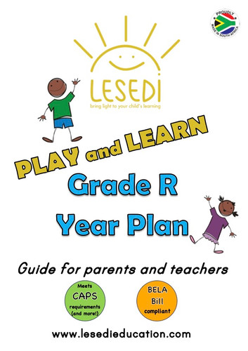 SAMPLE: Homeschool Year Plan (Grade R) | Lesedi Education