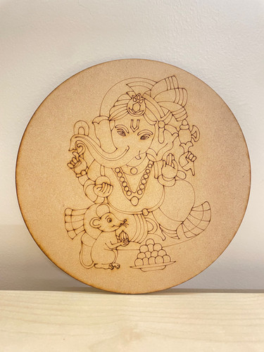 GANESH JI WITH MOOSHAK AND LADOO | MDF SUPPLY