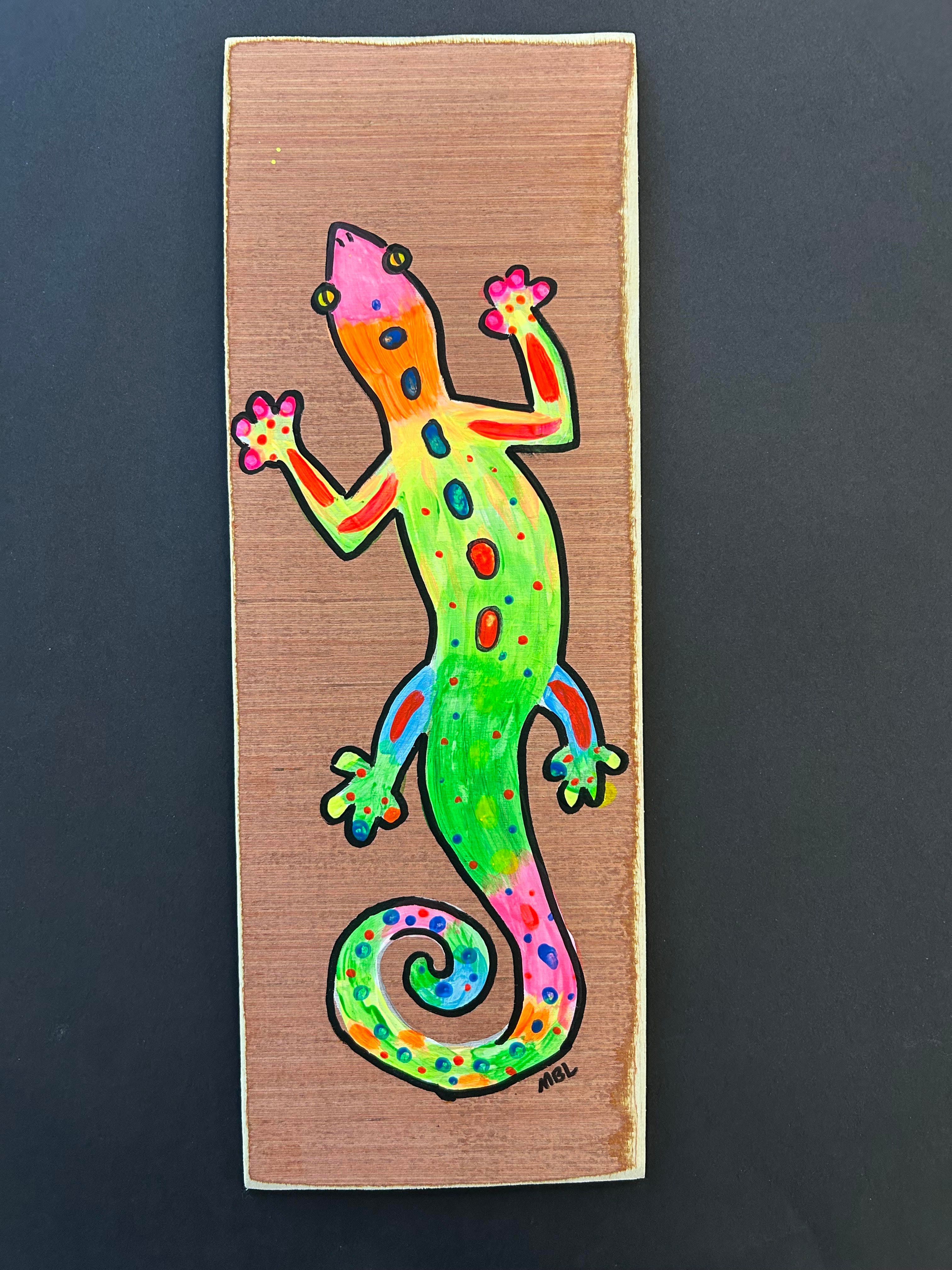 Class is Full- July 2 Kids Art Party- Glow In The Dark Lizard On Wood ...