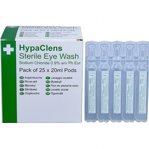 Sterile Eye wash pods (Pack of 25 20ml pods) | Emergency Response T