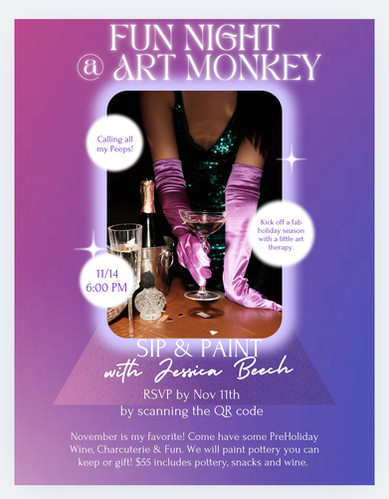 Paint & Sip with Jessica Beech | Art Monkey Emporium