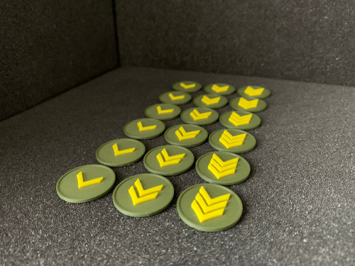 Tokens Grade Rank Experience Unit USA | Premium Miniatures