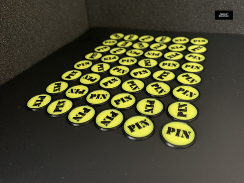 Lot of 48 Tokens PIN Black Yellow Edition Bolt Action 3D Printed ...