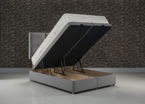 Double ottoman gaslift Cashmere 1000 pocket divan set + luxury 26 ...