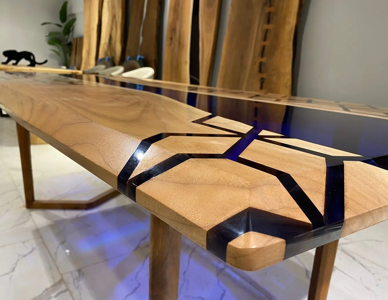 Hexagon Epoxy Conference Table for Office | Highland Design and