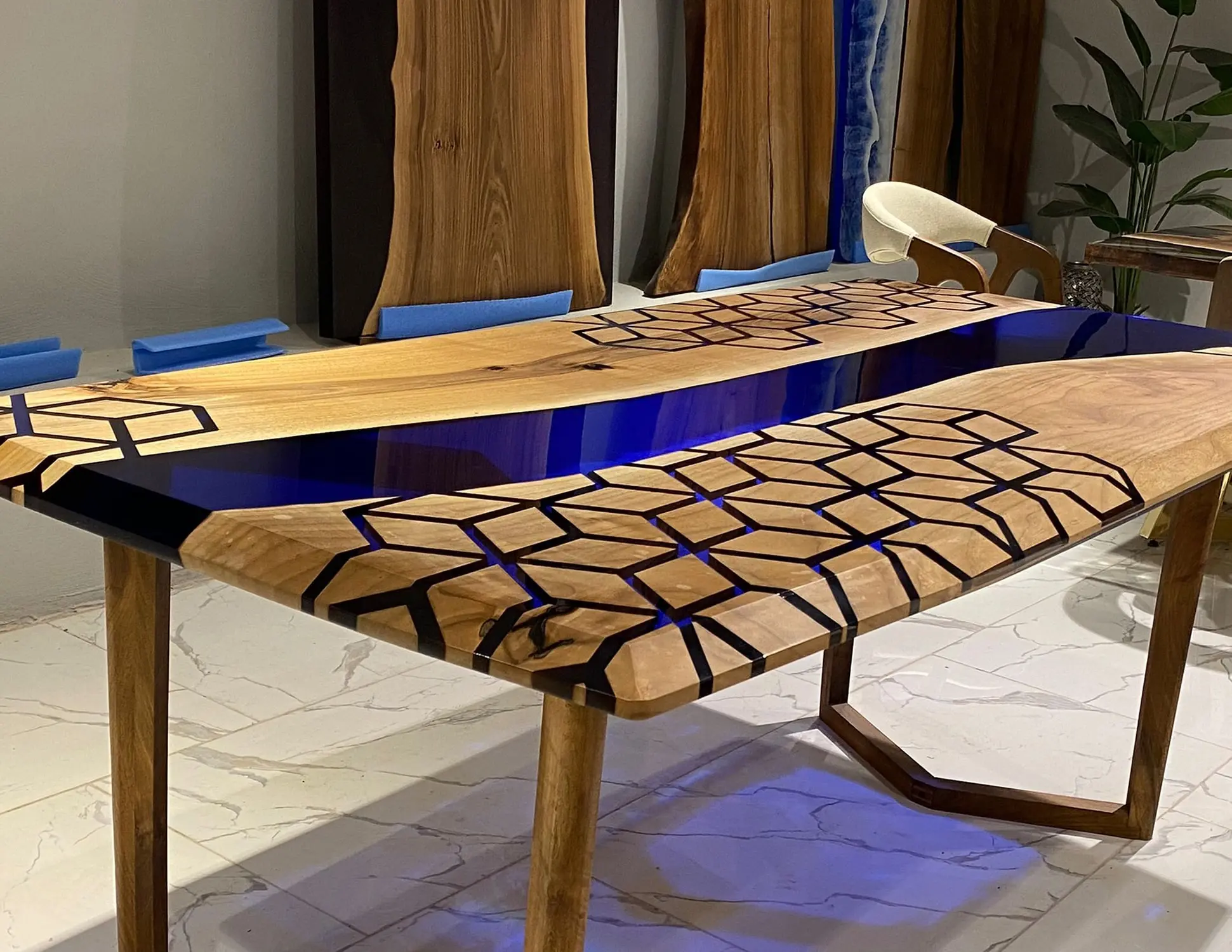 Hexagon Epoxy Conference Table for Office | Highland Design and