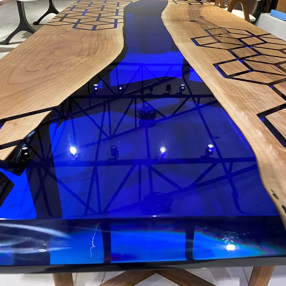 Hexagon Epoxy Conference Table for Office | Highland Design and