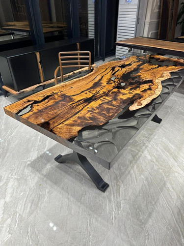 Epoxy Slab Table for Kitchen or Living Room | Highland Design and