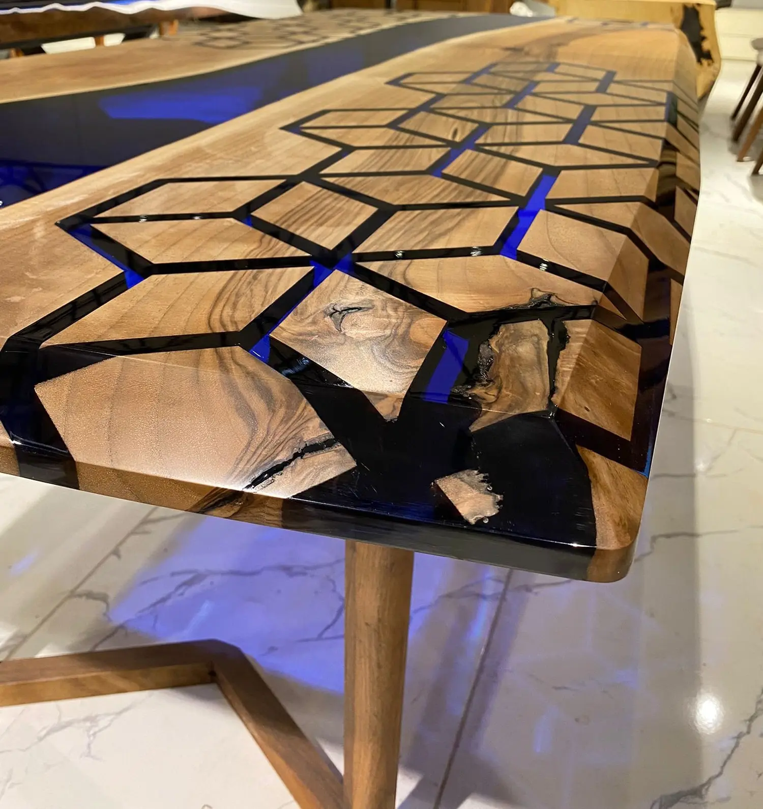 Hexagon Epoxy Conference Table for Office | Highland Design and