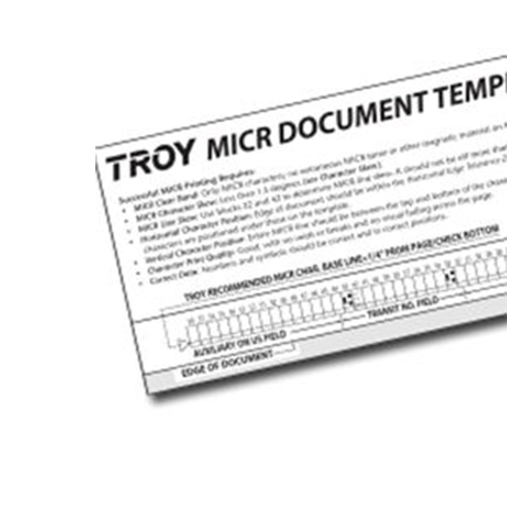 TROY MICR DOCUMENT TEMPLATE