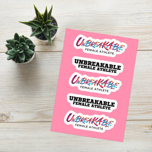 Unbreakable Female Athlete Sticker sheet | Unbreakable