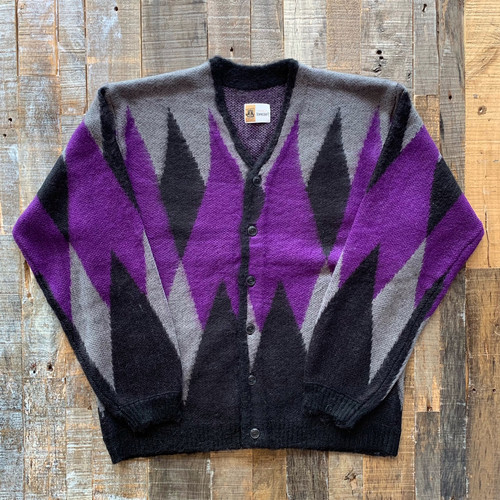 TOWNCRAFT シャギー ジャガード カーディガン | BIZARRE GREEN