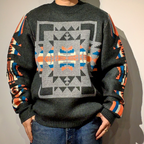 PENNEY’S NATIVE SWEATER | BIZARRE GREEN