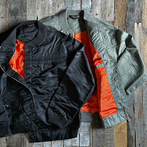 TOWNCRAFT / 60S DERBY STYLED JACKET MA-1 FABRIC | BIZARRE GREEN