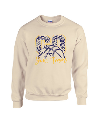 Custom Go Team Leopard Print Basketball Tshirt | Scoreboard Apparel A