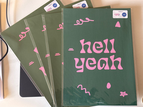 SAMPLE SALE - Hell Yeah Green A4 | createdbyharry