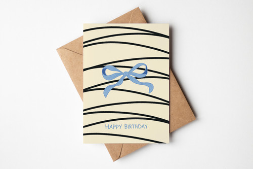 Blue Bow Birthday Card | createdbyharry