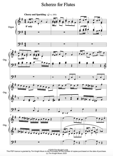 Short Organ Pieces (Set 2) (PDF Download) | Tim Knight Music