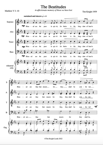 The Beatitudes (PDF Download) | Tim Knight Music