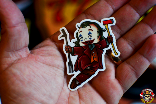 Joker w/ Irons Stickers | Los Bomberos Custom