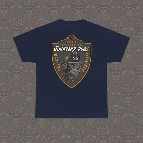 SAFD Station 25 Gildan Unisex Heavy Cotton Tee (Logo Front & Back ...
