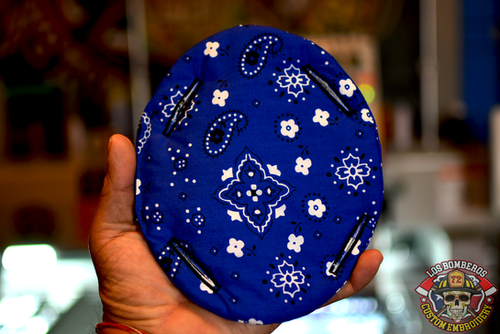 Blue Bandana Fire Helmet Padding | Los Bomberos Custom