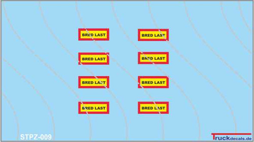 Warntafel BRED LAST | Truckdecals