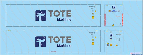 TOTE Maritime 40ft container | Truckdecals