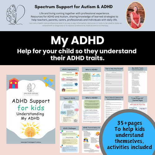 ADHD Support Kids Workbook - Understanding My ADHD | Autism and ADHD ...