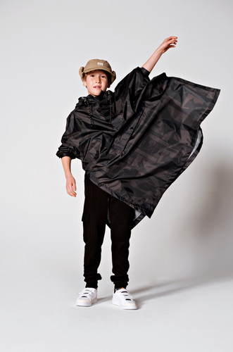 RAINKISS Back to Black Art Kids Poncho | Interex Industries