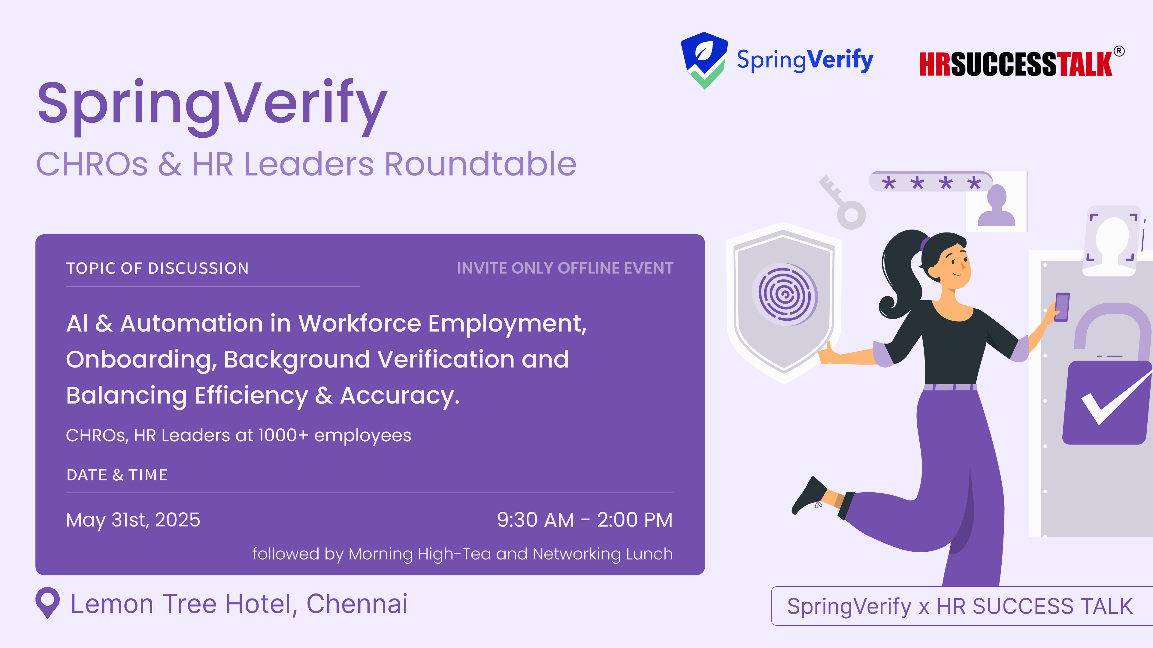 6th Round Table Series by SpringVerify and HR SUCCESS TALK®️ | Chennai | HR SUCCESS TALK