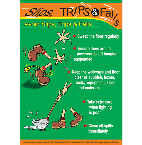SLIPS TRIPS AND FALLS POSTER | Supreme Safety
