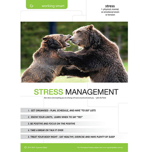 STRESS MANAGEMENT POSTER | Supreme Safety