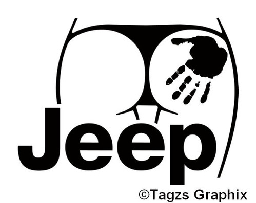 Jeep Ass Slap Bad Girl Die Cut Vinyl Decal - Sticker | Tagzs