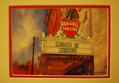 Rob Weingartner Russell Theatre Watercolor Print | The Russell Theatre