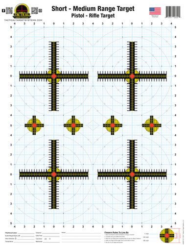 Short - Medium Range Rifle Target | Rifle Targets - Qty of 25 ...