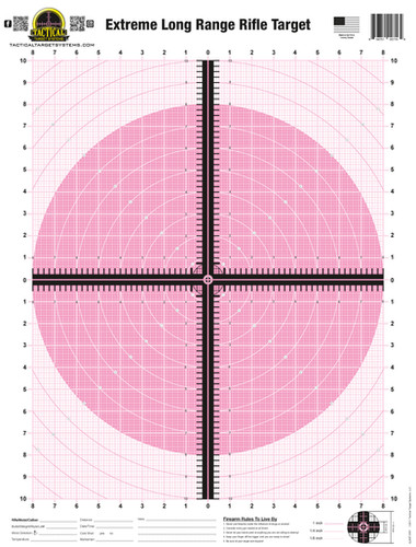 Extreme Long Range Rifle Target | Rifle Targets - Fluorescent Pink ...