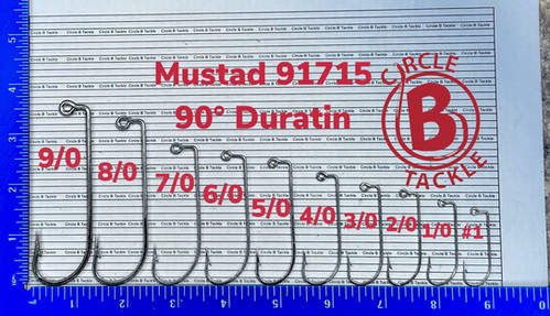 Mustad 91715 90° Jig Hook Sizes | Circlebtackle