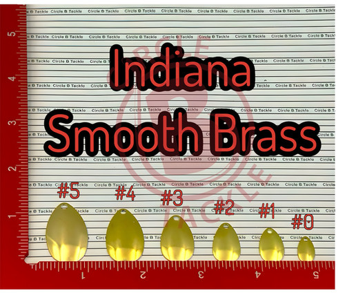 25 Pk. PREMIUM INDIANA BRASS SMOOTH FINISH BLADES | Circlebtackle