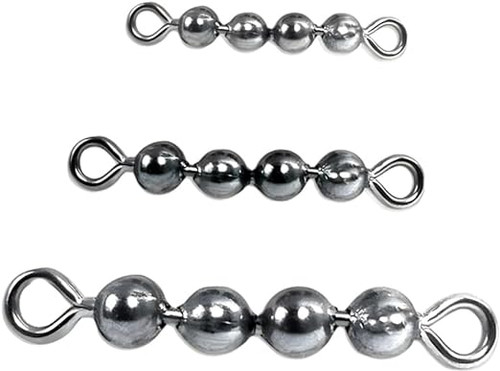 Bead Chain Swivel Size #1, #2, #3 in 50 Pk, Stainless Steel Beaded ...
