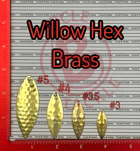 25 Pk. PREMIUM WILLOW LEAF BRASS HEX FINISH BLADES | Circlebtackle