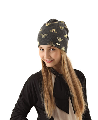 Grey/Gold Fly Girls Hats | coolkidsintown