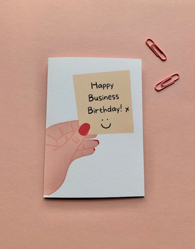 Post It Note Business Birthday Card | Sassy Poodle