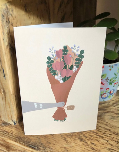 Bouquet of flowers Card | Sassy Poodle