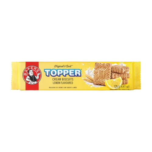 Bakers Topper Lemon Cream Biscuits 125g - Childhood Delight | mmmzansi