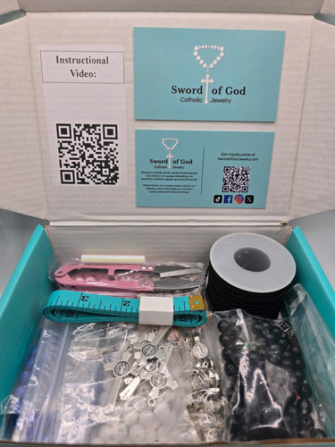 Make Your Own Rosary Kit 5 Rosaries Included Sword Of God Jewelry