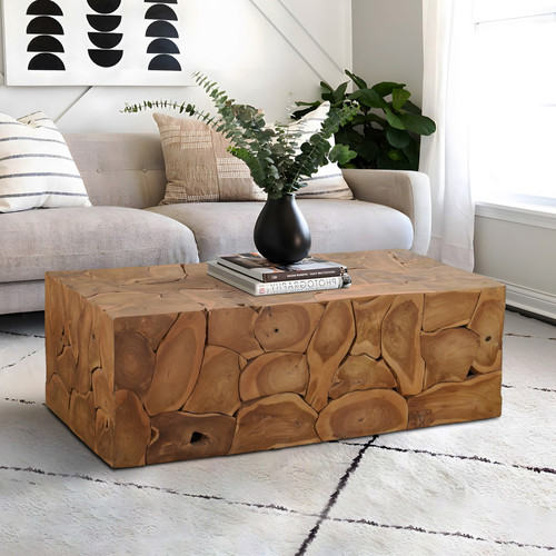 SEN092 - Teak Root Rectangular Coffee Table | Casual Elements
